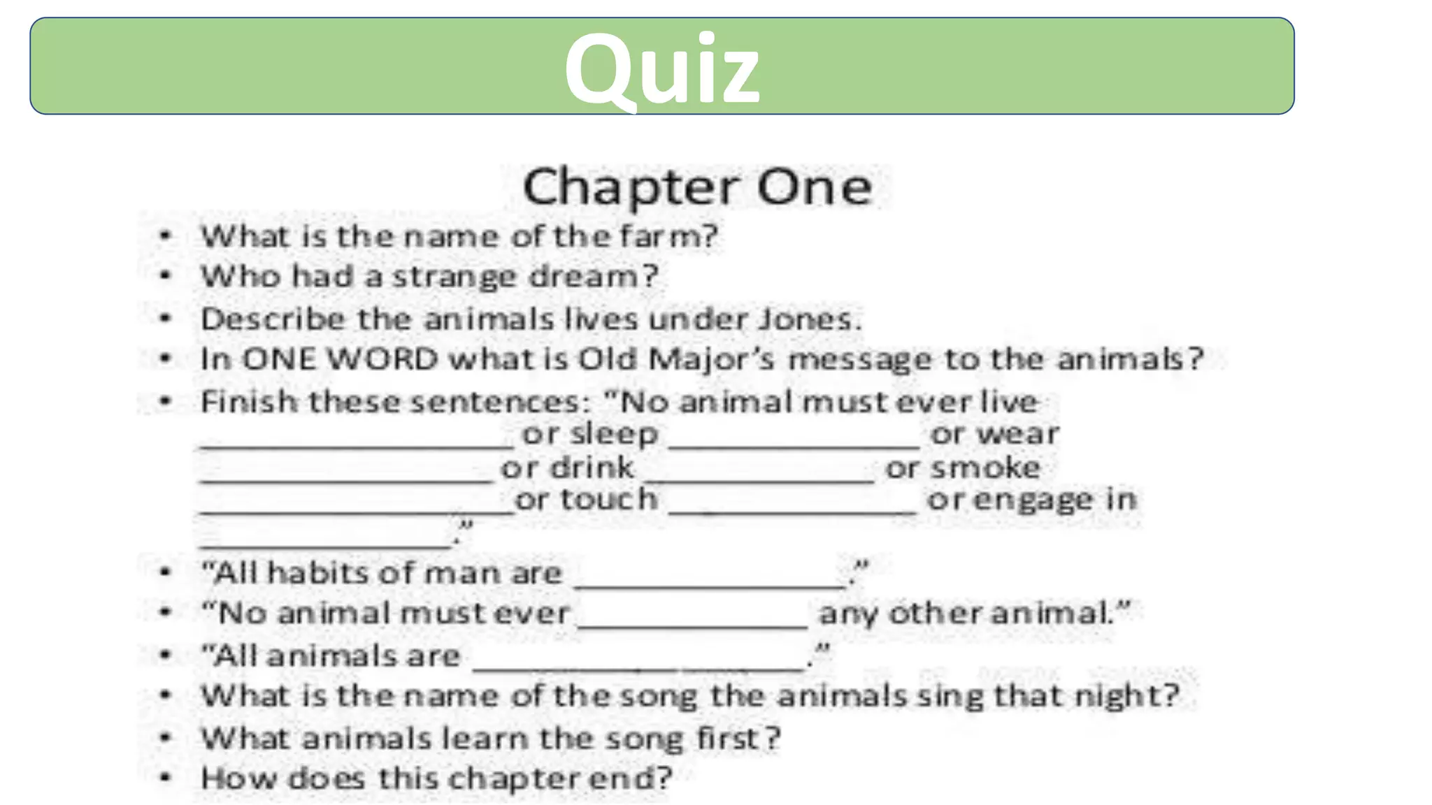 Animal Farm Chapter 2 Part 1.pptx