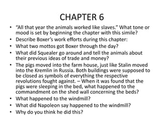 Animal Farm chapter 6 10 questions | PPT
