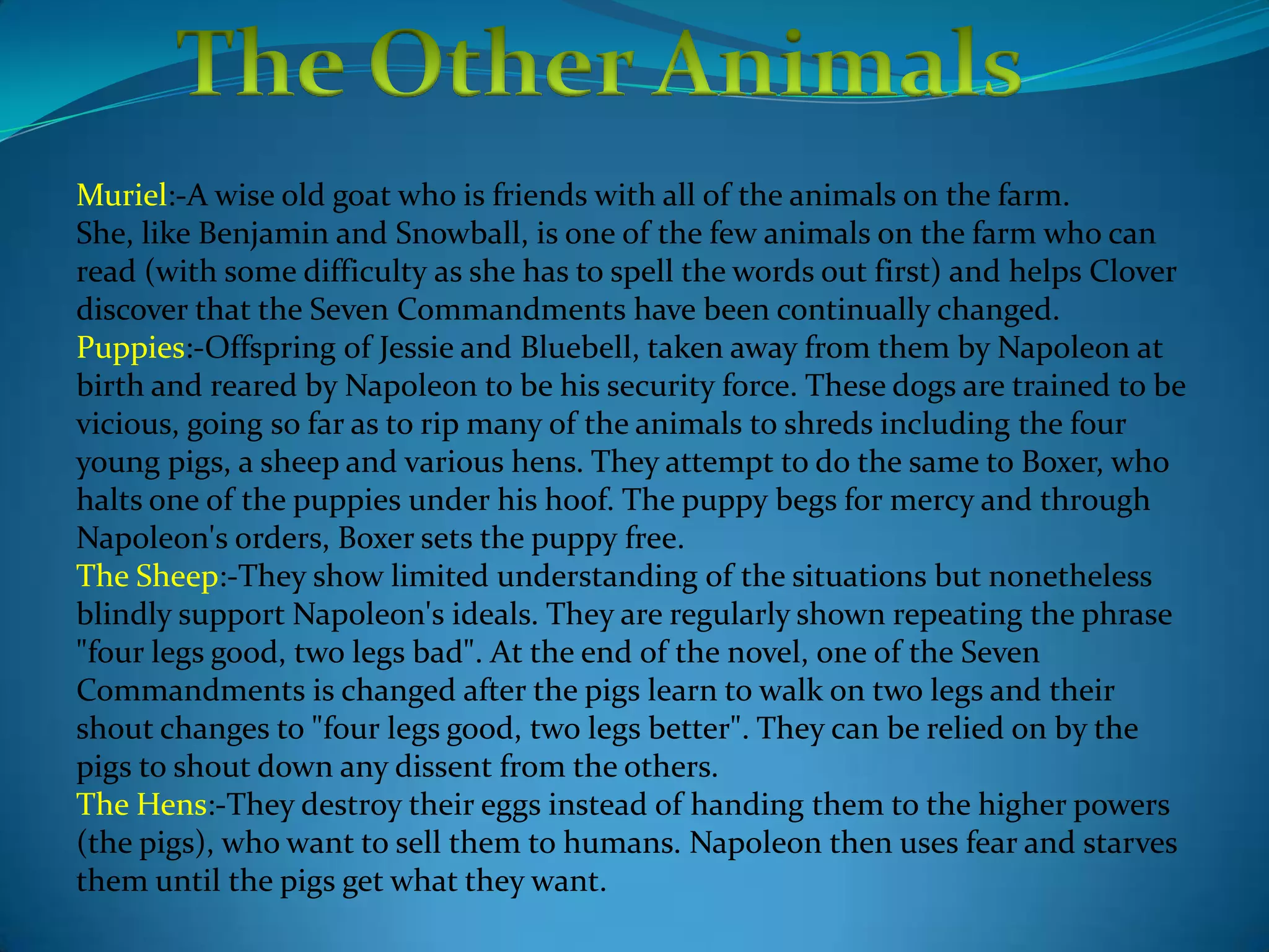 Animal farm chapter 9 | PPTX