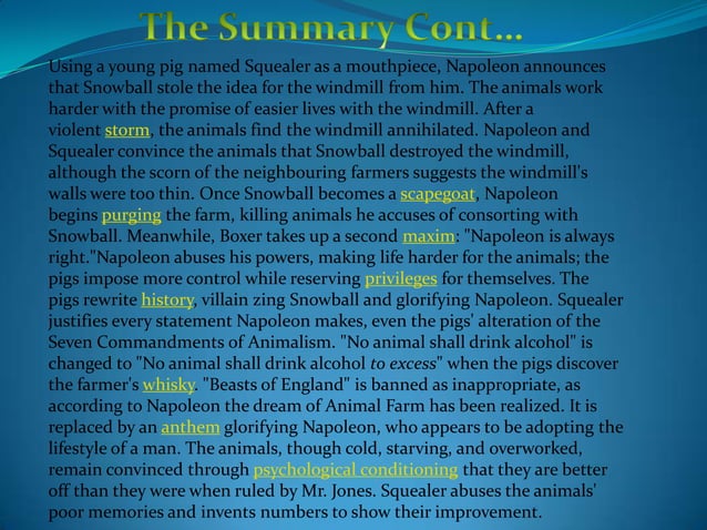 Animal farm chapter 9 | PPTX