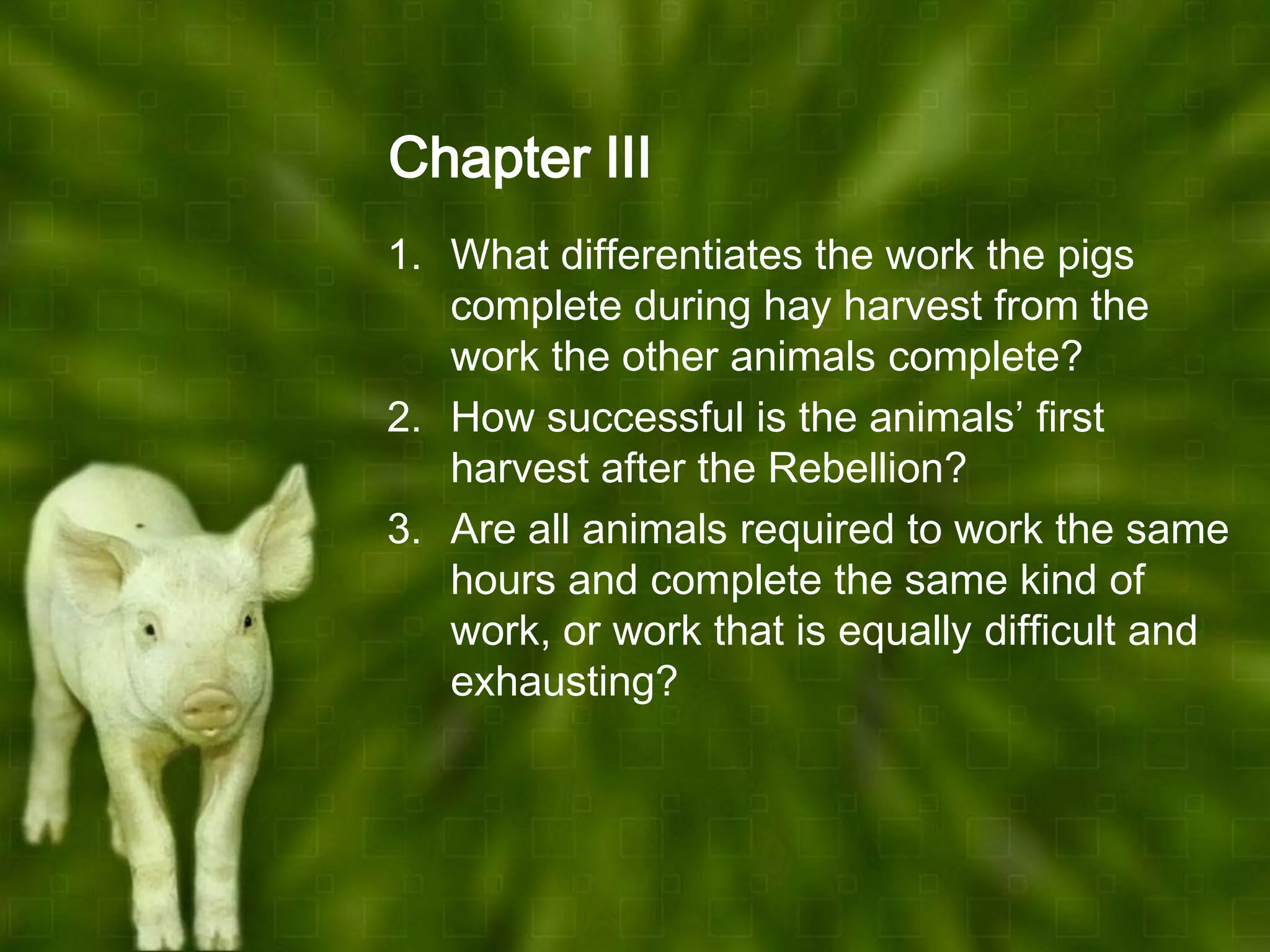 Animal Farm Chapters 1 4 | PPTX | Books and Literature