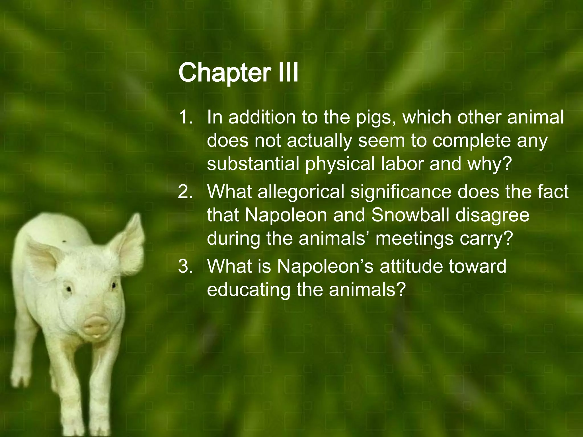 Animal Farm Chapters 1 4 | PPTX | Books and Literature