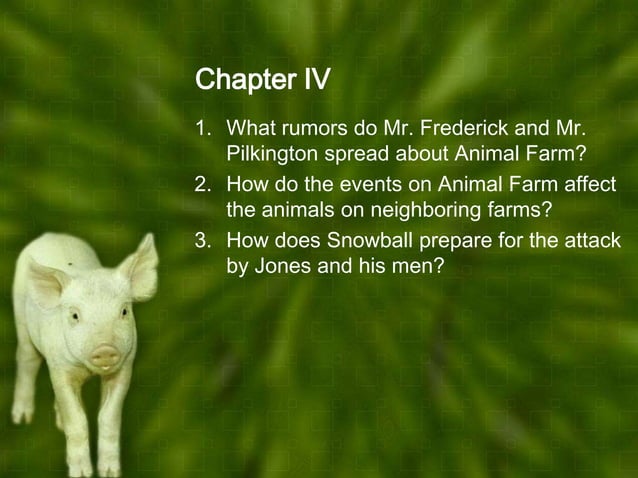 Animal Farm Chapters 1 4 | PPTX | Books and Literature