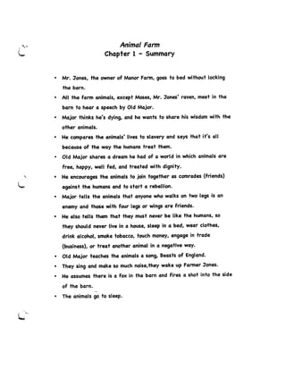 Animal farm chapter summaries | PDF