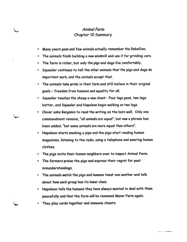 Animal farm chapter summaries | PDF