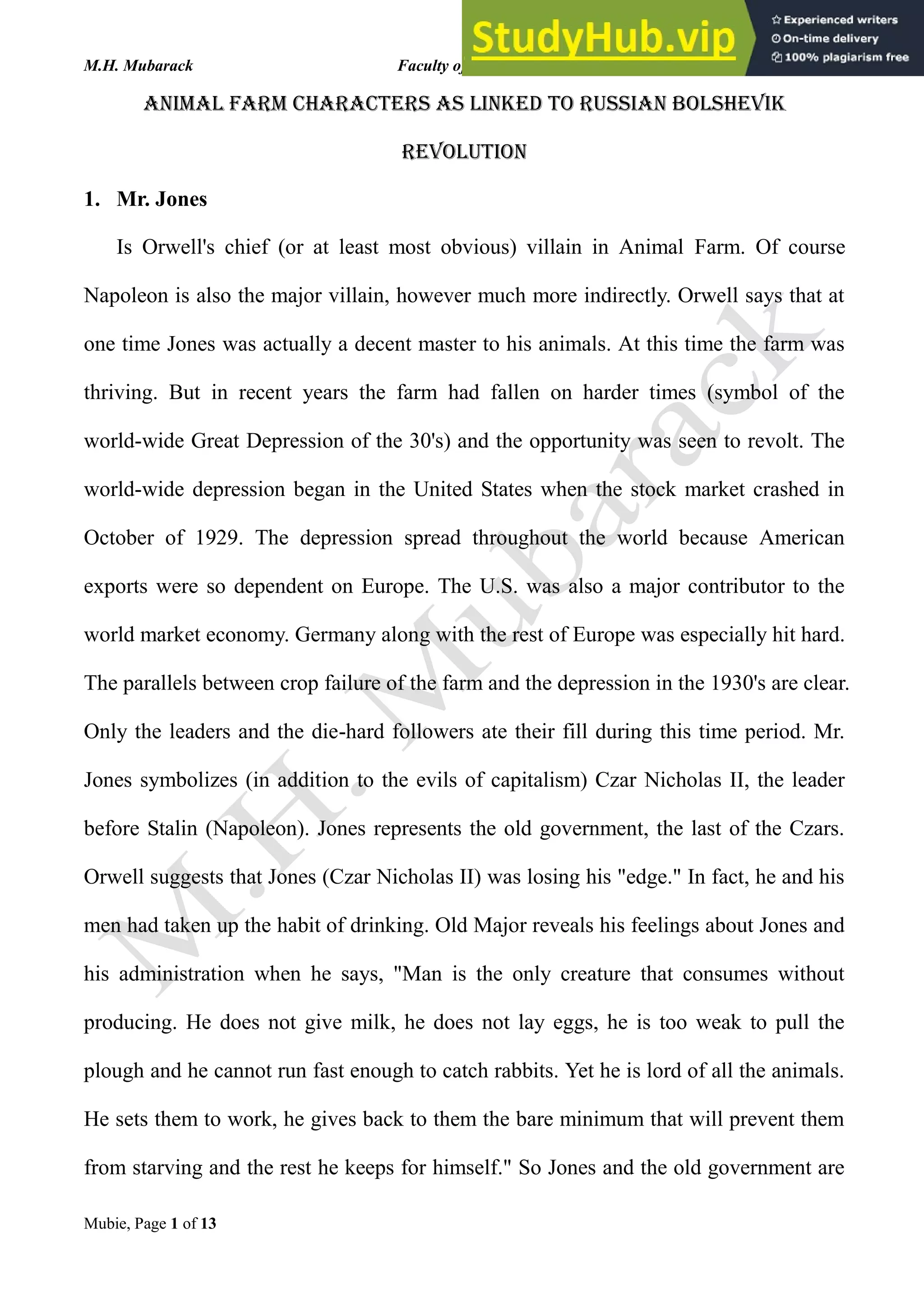 Animal Farm Characters (Updated).Pdf