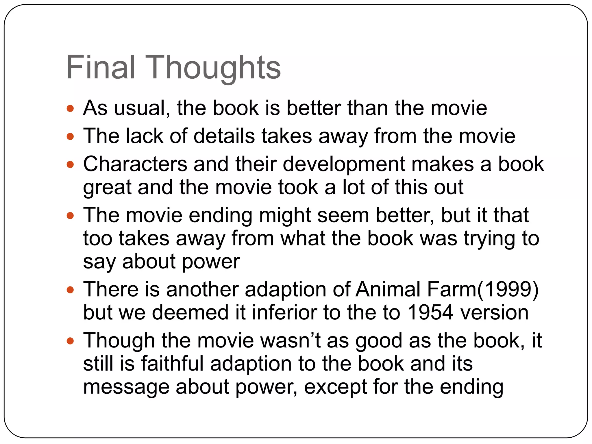 Animal farm comparison UG | PPTX