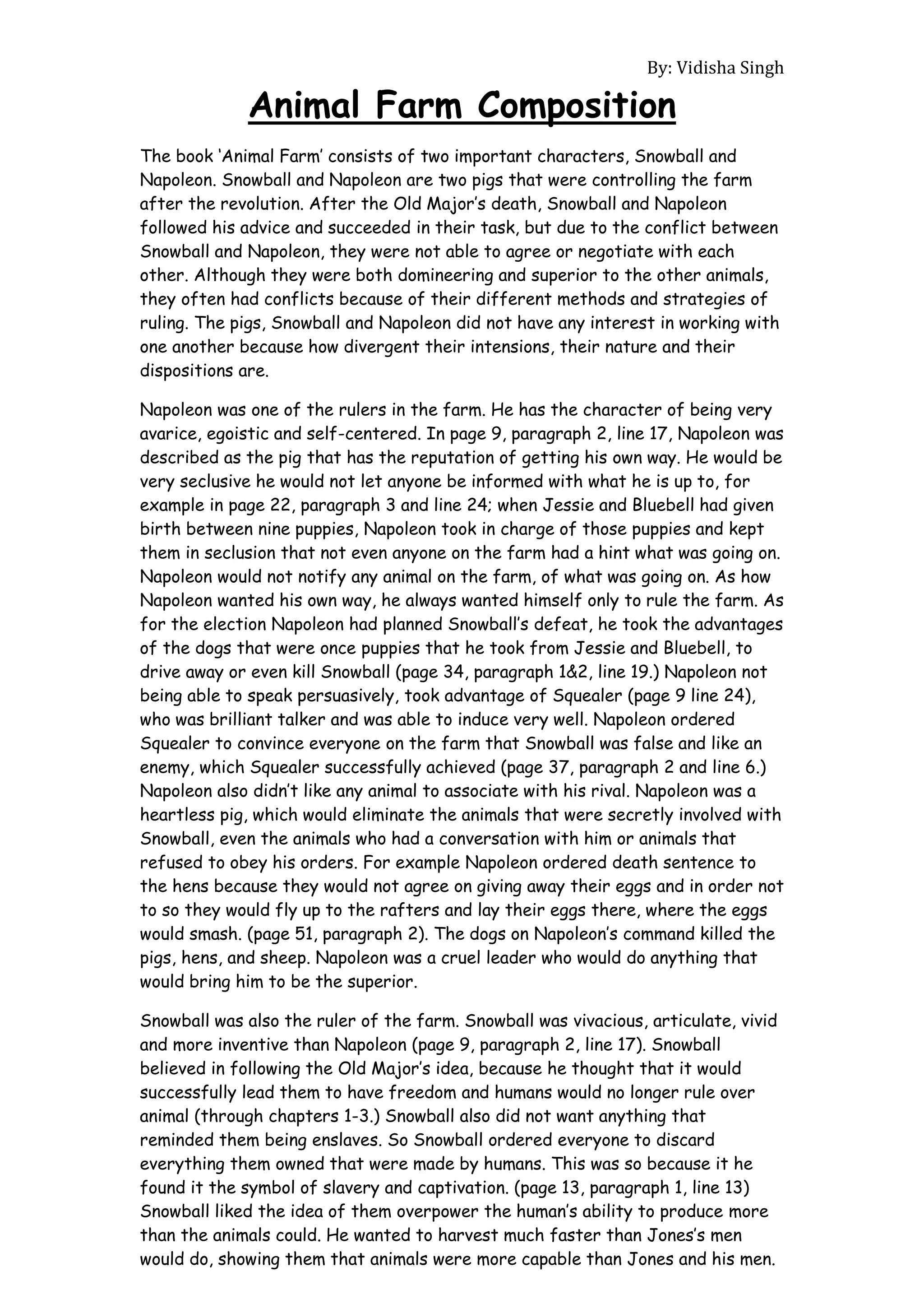 Animal Farm Composition | DOCX