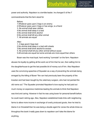 Animal Farm Essayfor English 2 | PDF