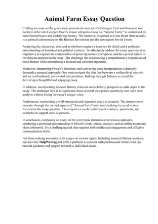 Animal Farm Essay Question.pdf