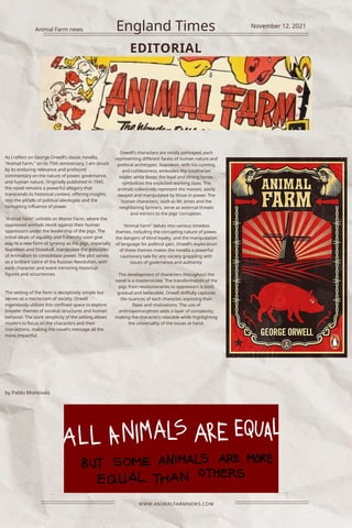 Animal farm newspaper - THE ANIMAL QUANDARY: REVOLUTION OR REGRESSION ...
