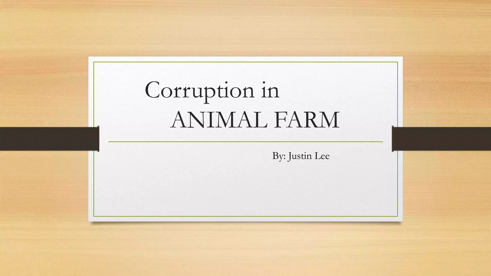 Animal farm presentation | PPTX