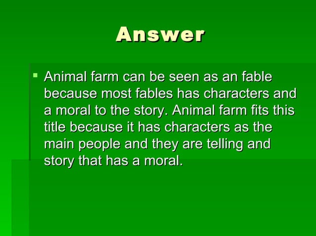 Animal farm project 1 | PPT