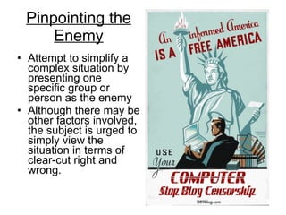 Pinpointing The Enemy Propaganda