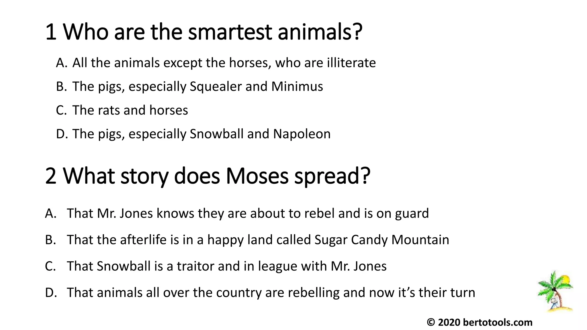 Animal Farm Quiz #1 | PPTX