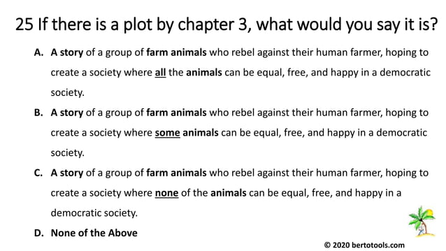 Animal Farm Quiz #1 | PPTX