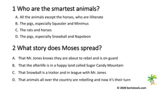 Animal Farm Quiz #1 | PPTX