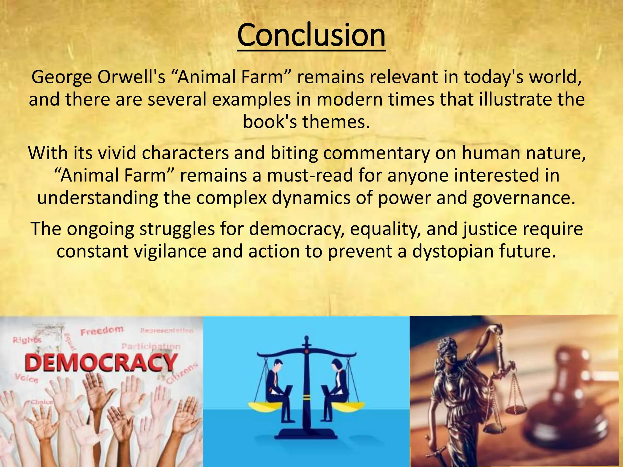 Animal Farm Revisited Examining Orwell's Allegory in Modern Times | PPT