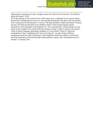 Animal Farm S Lessons For Literary (And) Animal Studies | PDF