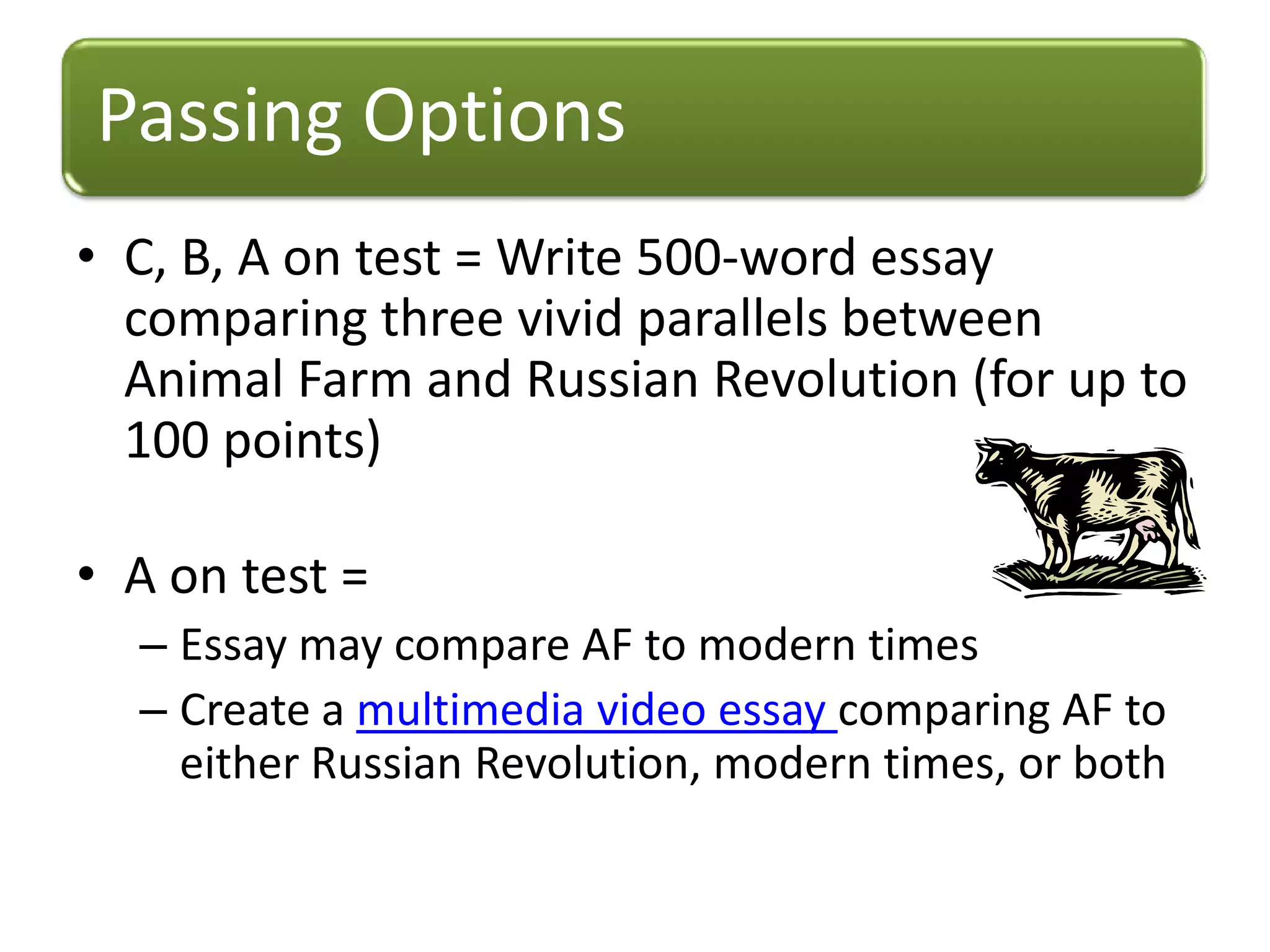 Animal farm student responses | PPT