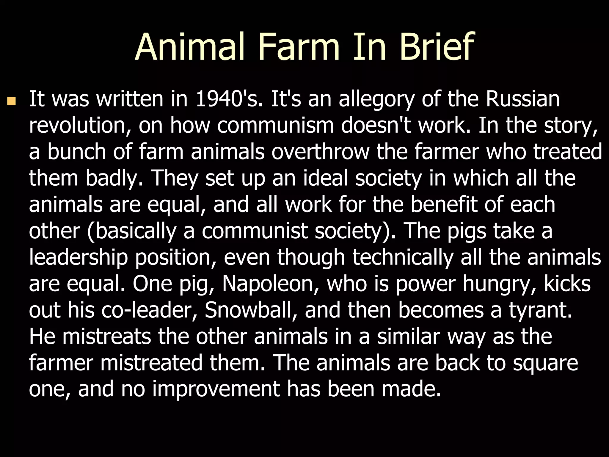 Animal Farm Test Review | PPTX