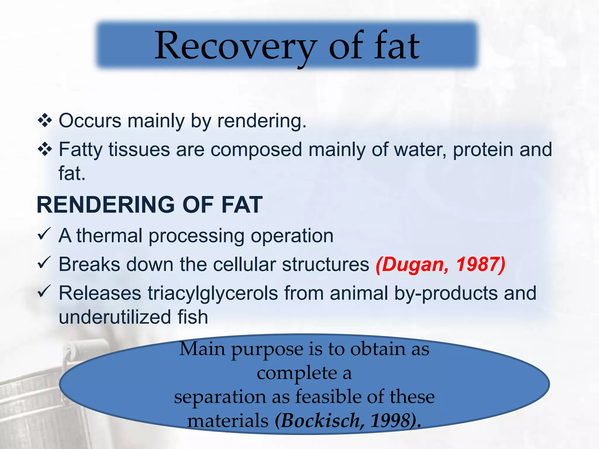Animal fat process final ppt. | PPTX | Chemistry | Science
