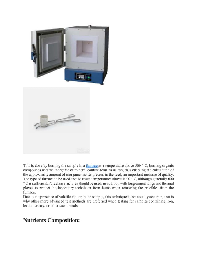 Animal feed laboratory testing in manufacturing industry | PDF