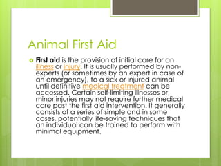 Animal first aid part 1 | PPTX