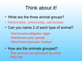 Animal groups by_food | PPT