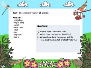 Animal habitats | PPT