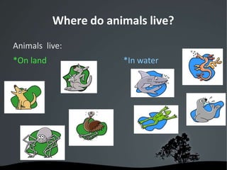 animal habitats pptx.pptx NATURAL ENVIRONMENTS FOR KIDS | PPTX