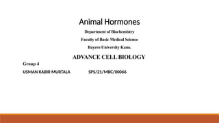 The presentation on animal hormones and their types | PPTX