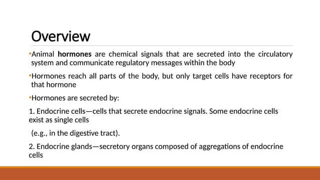 The presentation on animal hormones and their types | PPTX