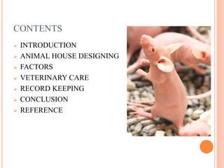 Animal house managemant | PPTX