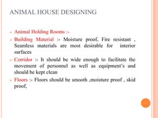 Animal house managemant | PPTX