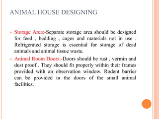 Animal house managemant | PPTX