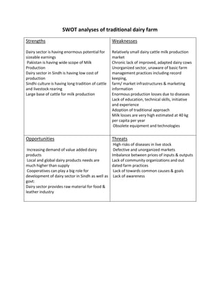 EngroFoods Dairy farm Nara report | DOCX