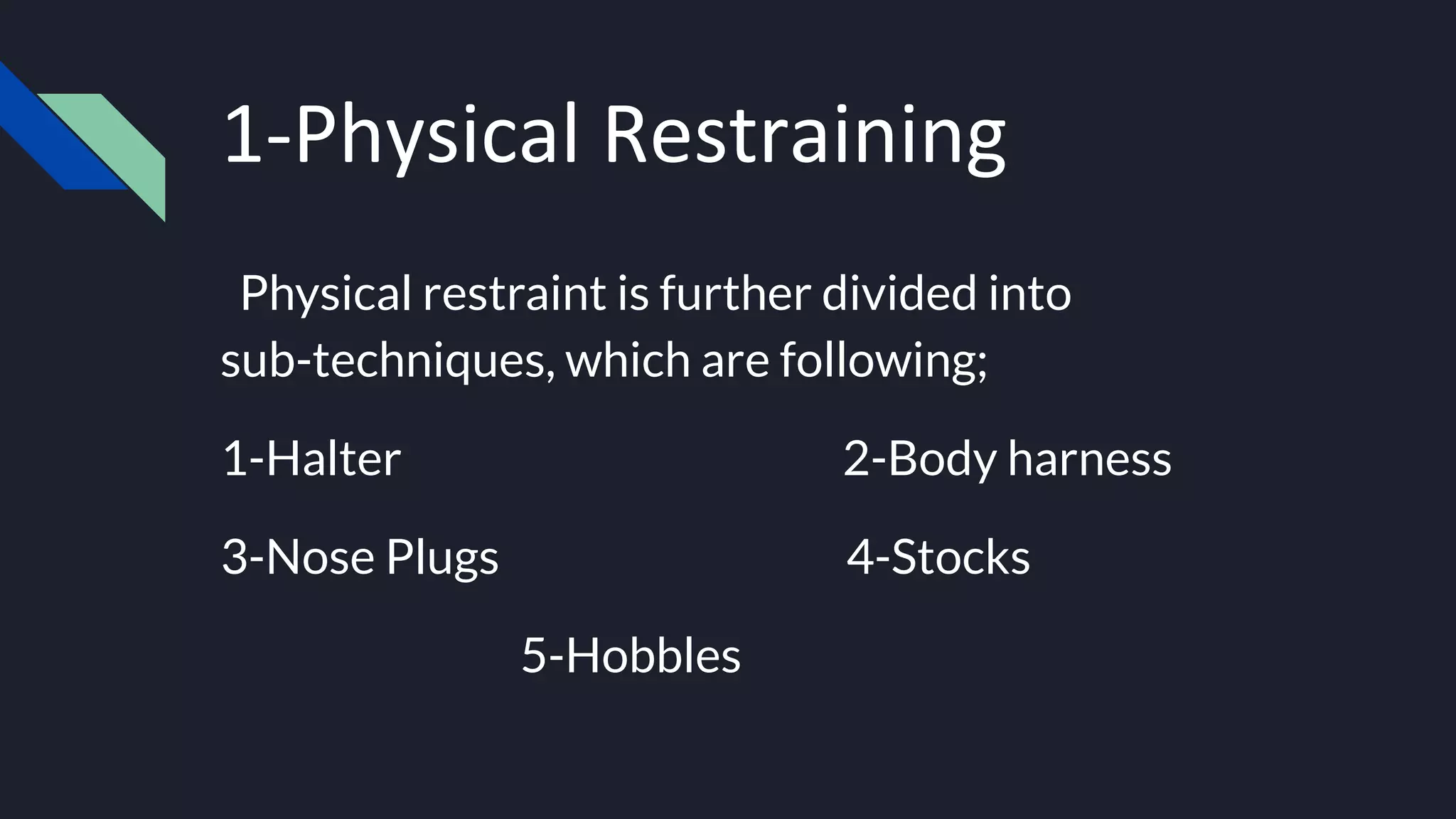 Restraining techniques of Animals | PDF
