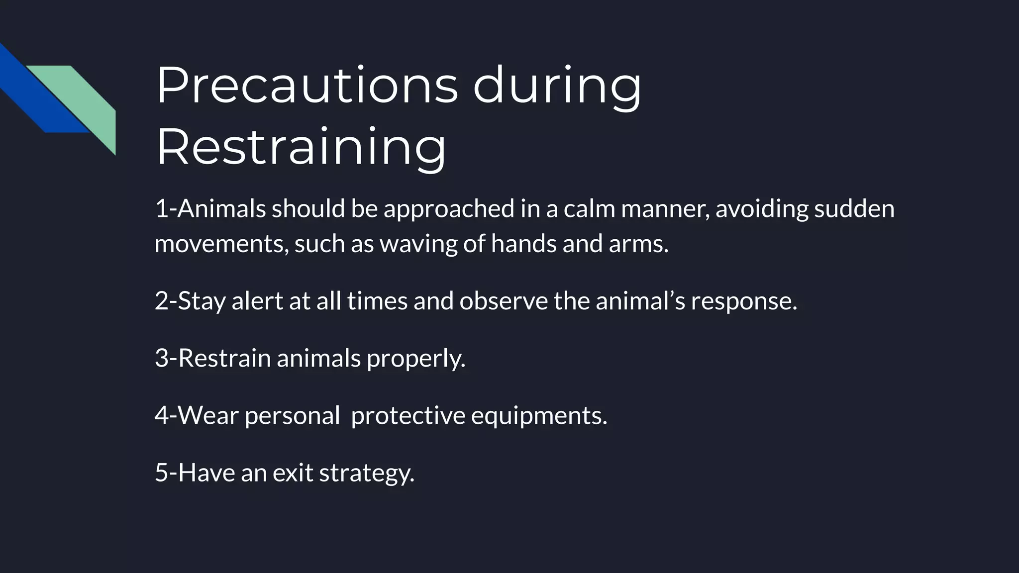 Restraining techniques of Animals | PDF