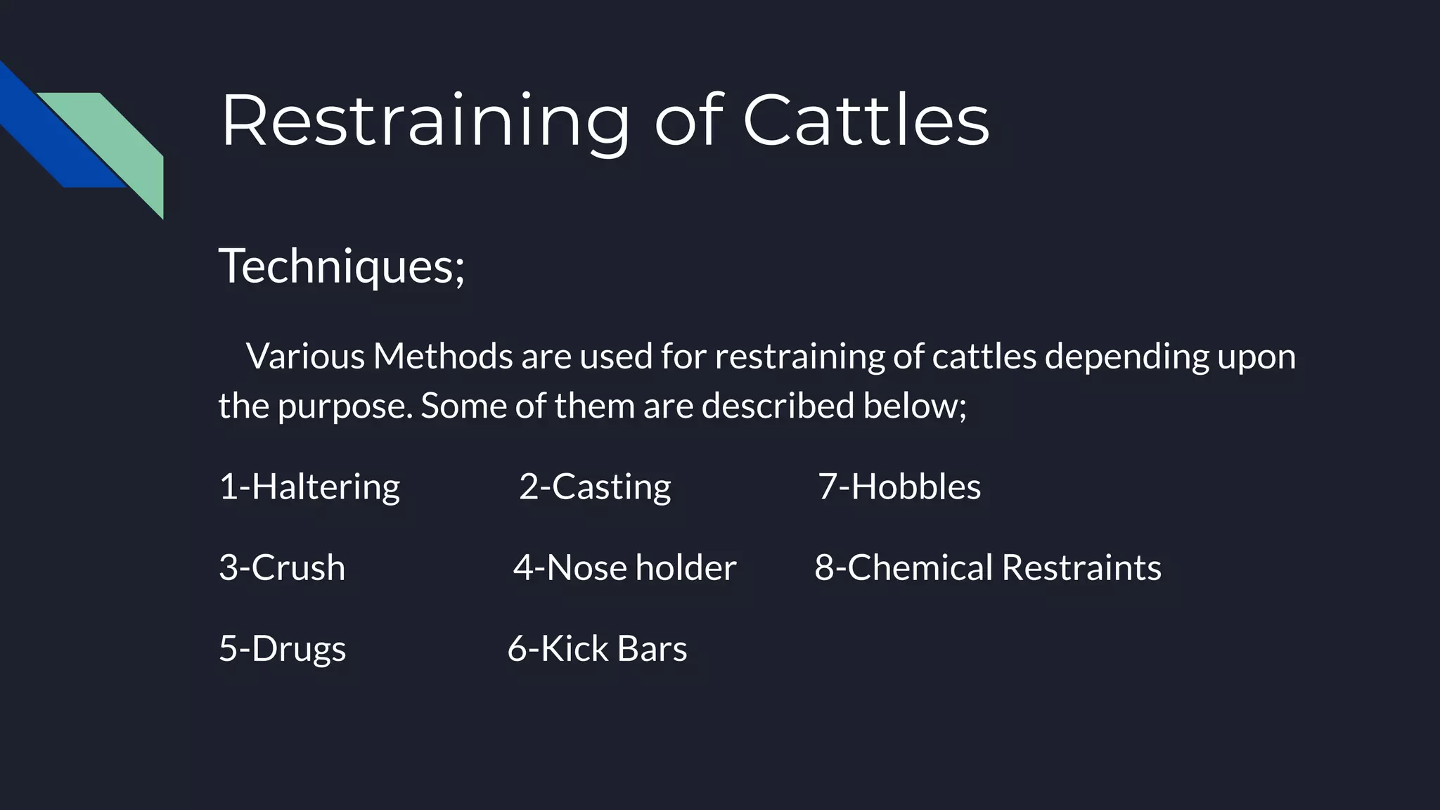 Restraining techniques of Animals | PDF