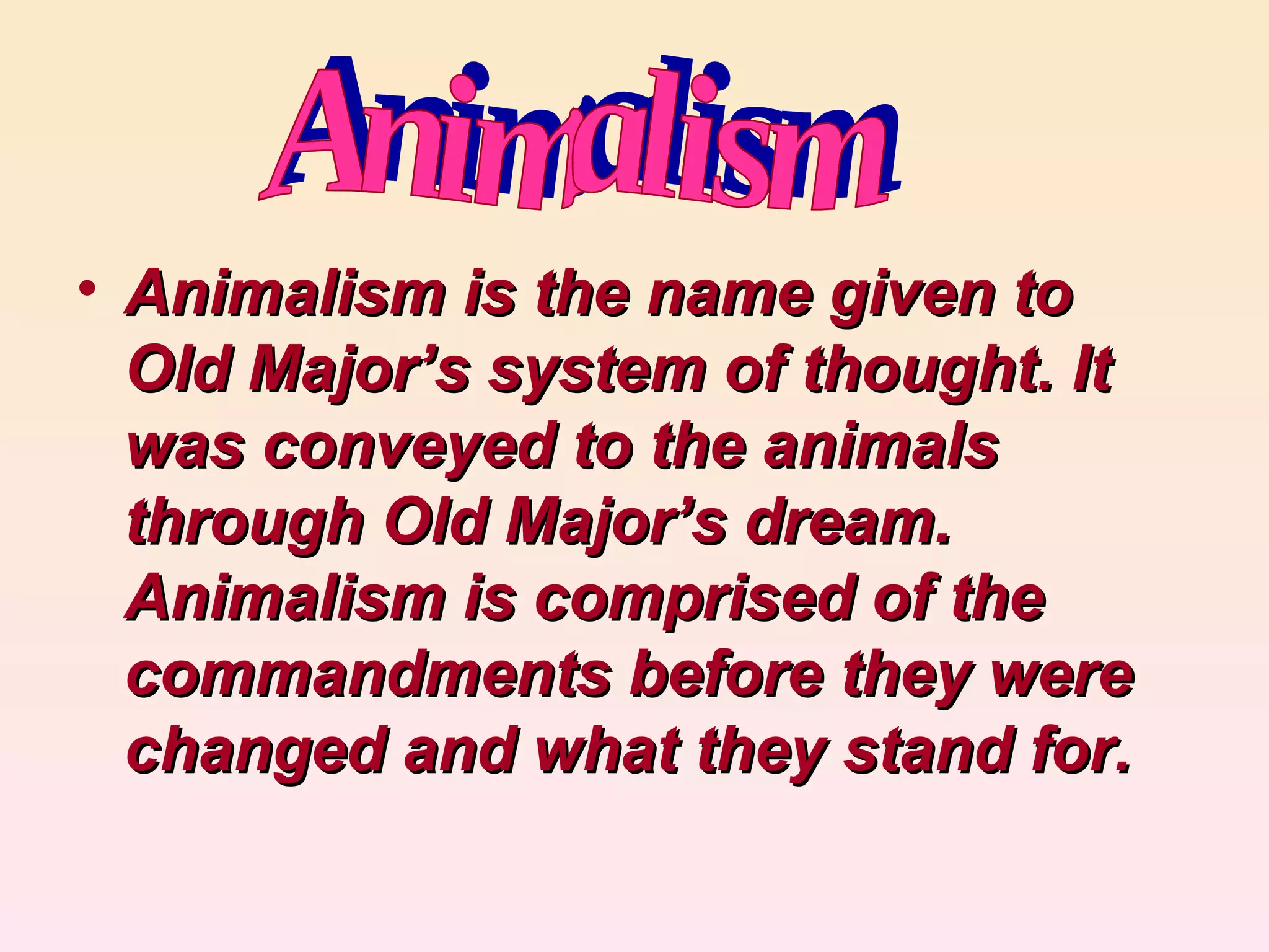 Animalism 2 | PPT