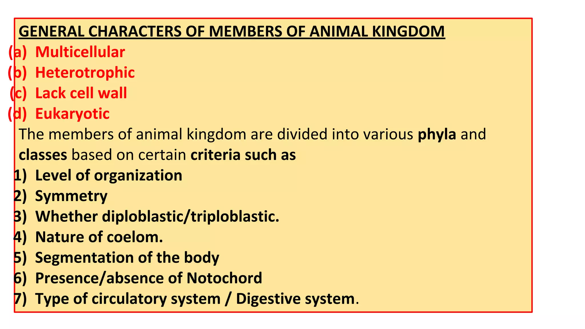 Animal kingdom introduction | PDF