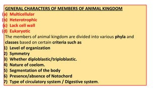 Animal kingdom introduction | PDF