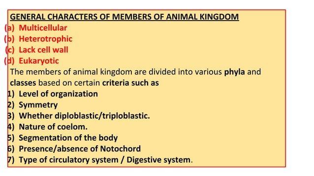 Animal kingdom introduction | PDF