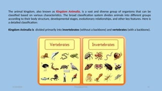 Classification and characters of Invertebrate .pptx