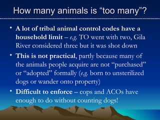 Animal law in indian country companion animals_02-12-10 | PPT