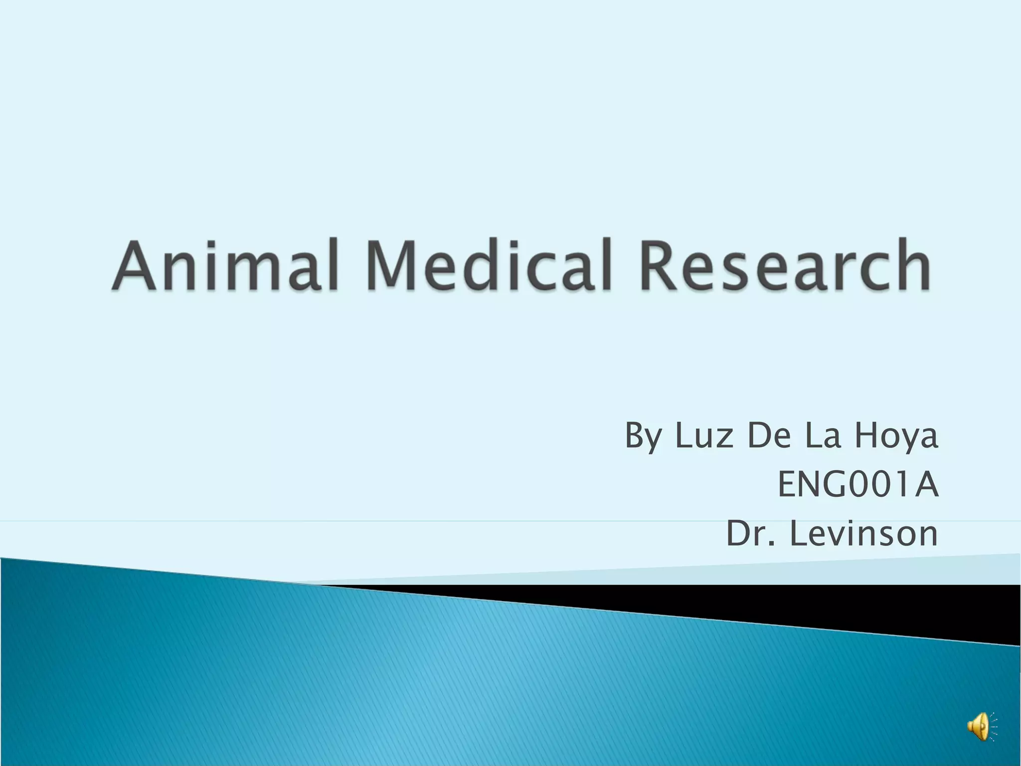 Animal Medical Research Presentation | PPT