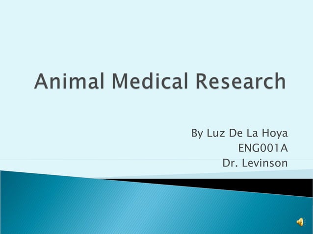Animal Medical Research Presentation | PPT | Medical Health