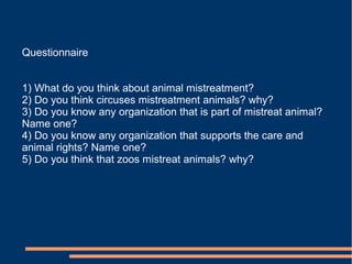 Animal mistreatment | PPT