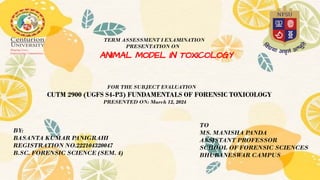Forensic toxicology# Toxicology Animal model in toxicology .pdf